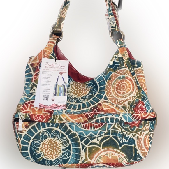 Bags | Portovino Swankey Terracotta Beverage Tote With Hidden Insulated ...